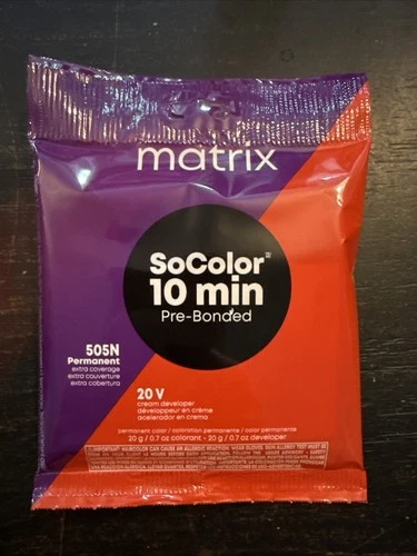 Matrix SoColor Blended Pre-Bonded Permanent Hair Color 10 MIN 505N-1 ...